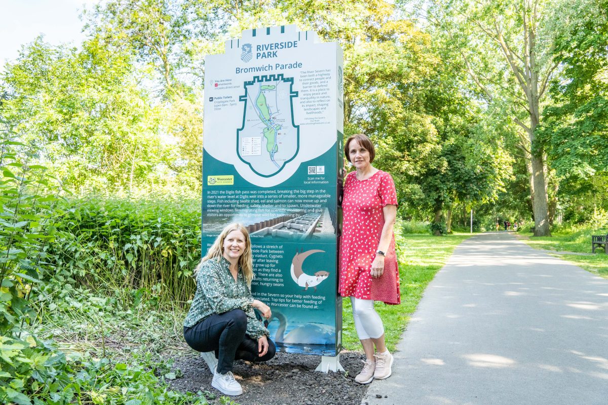 Sign of the times as Worcester's riverside gains new information boards ...