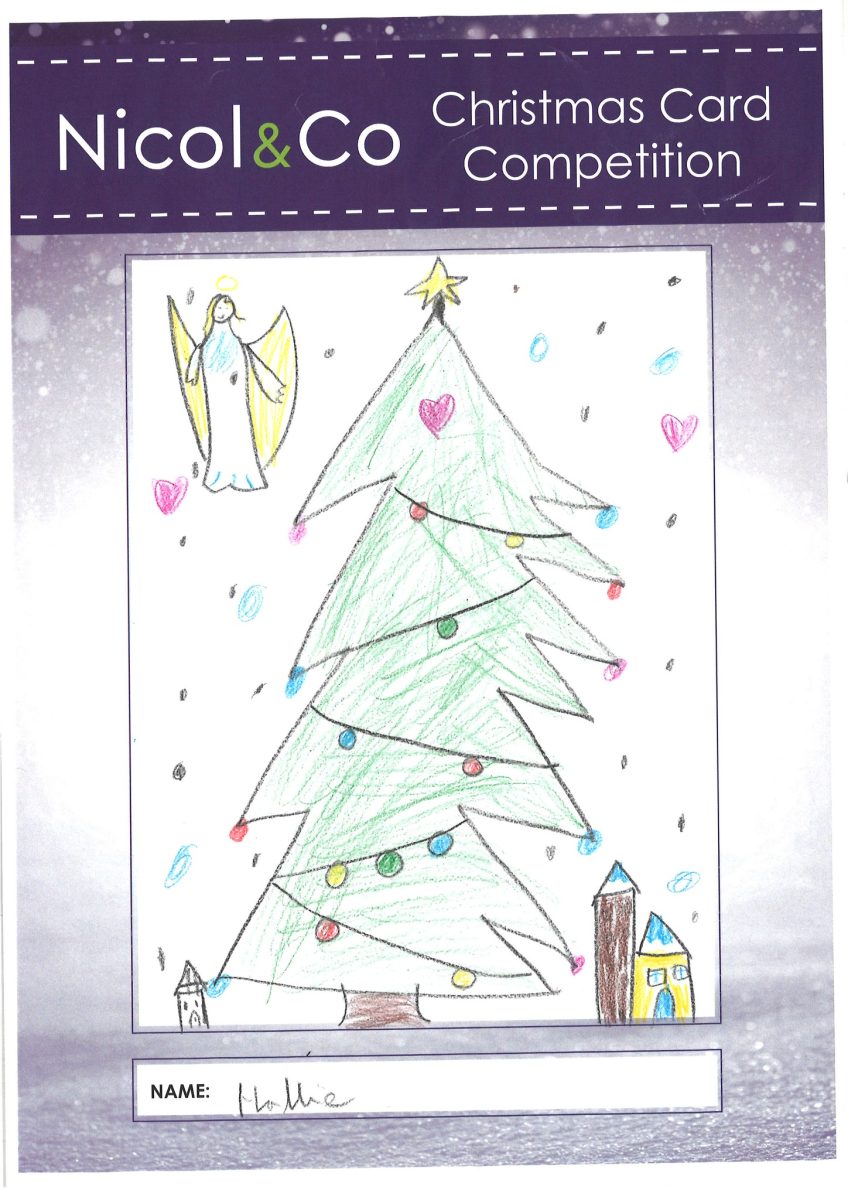 Hollie’s the winner of Nicol and Co's Christmas card creation ...