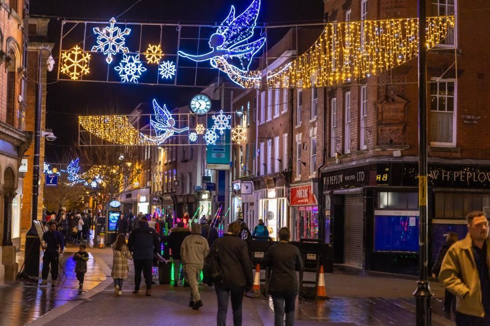 Worcester Christmas lights go on without the usual ceremony - The ...