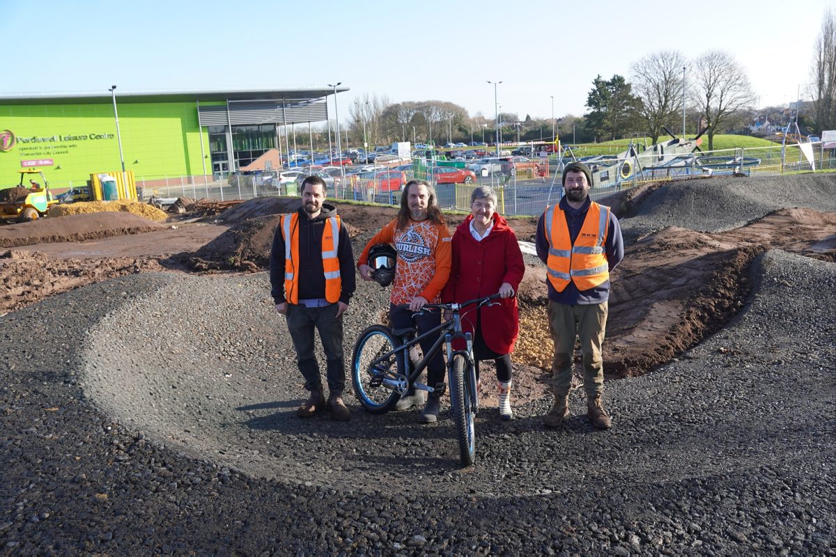 New pump track for Worcester takes shape - The Worcester Observer