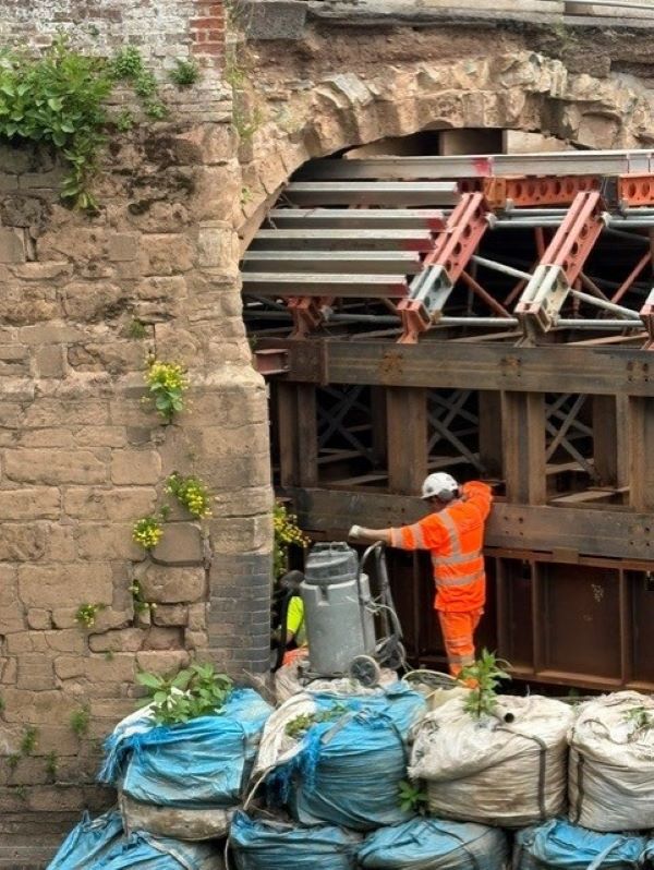 Investigation work takes place at Powick Old Bridge in Worcester - The ...